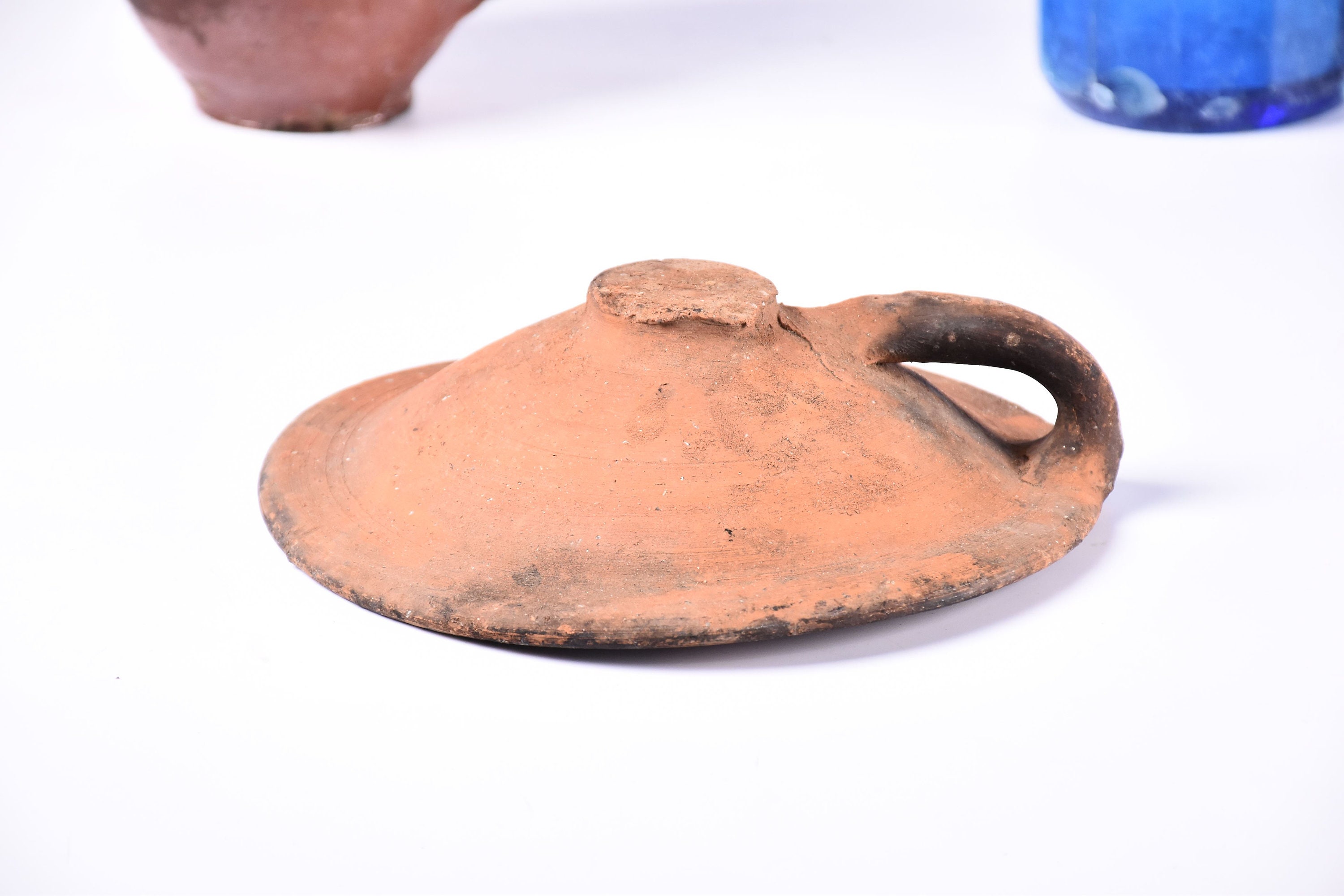 Vintage Clay Bowl Antique Clay Lid for Pot - Etsy