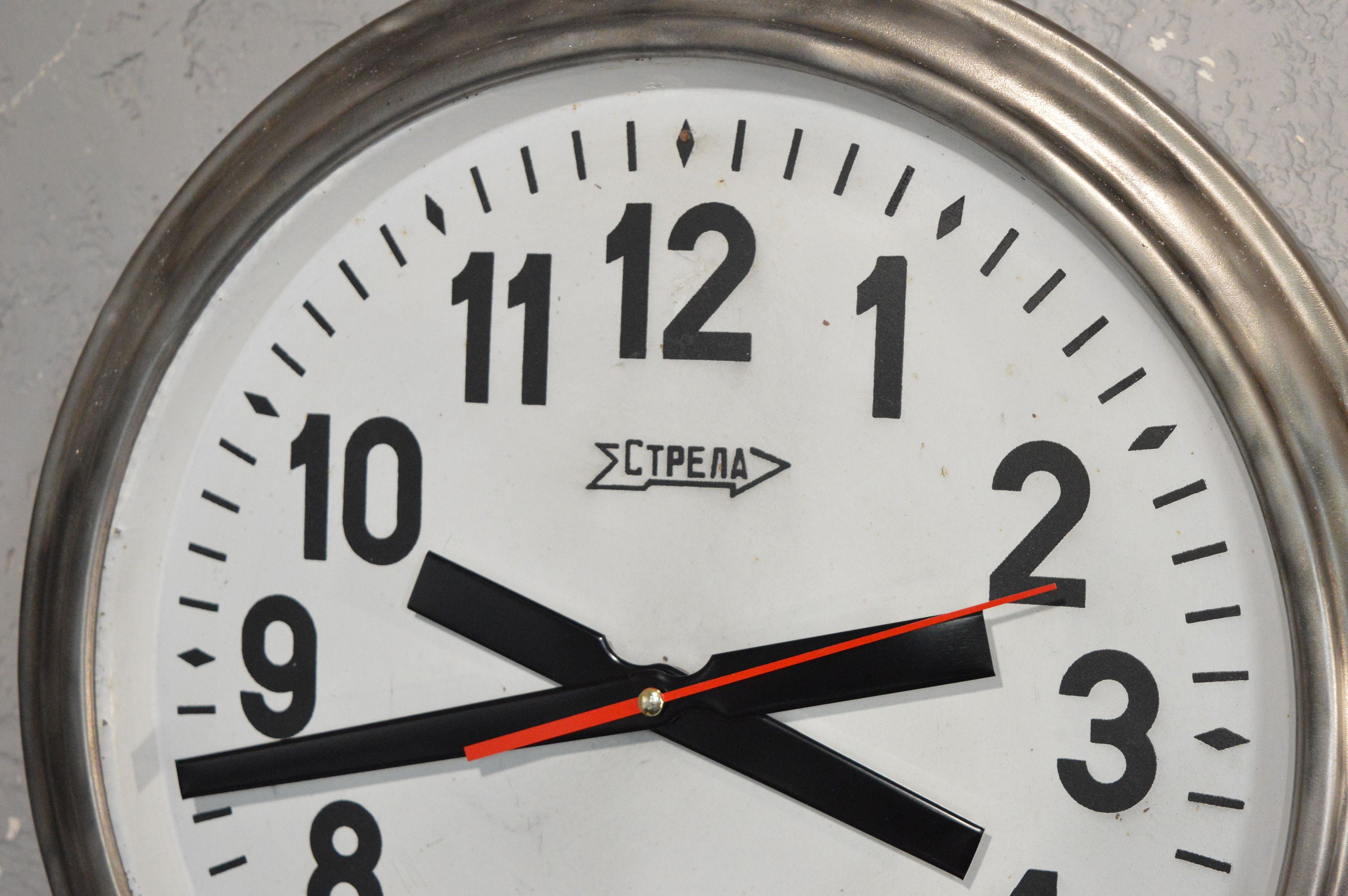 Big Vintage Wall Clock Large Industrial Clock - Etsy