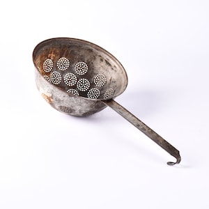 Vintage Metal Strainer, Old Iron Hand Strainer - Etsy