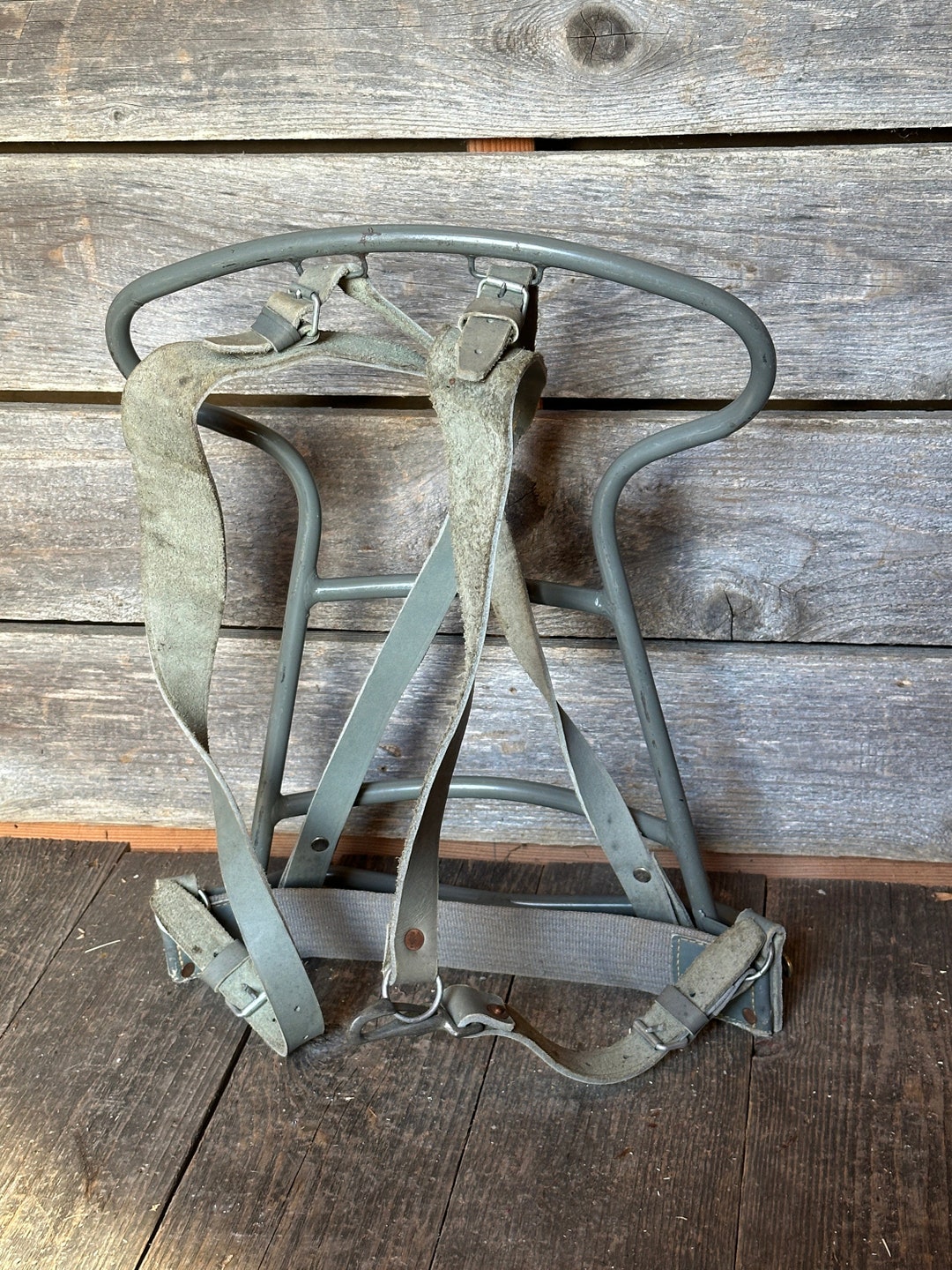 Vintage French Metal Frame Backpack - Etsy