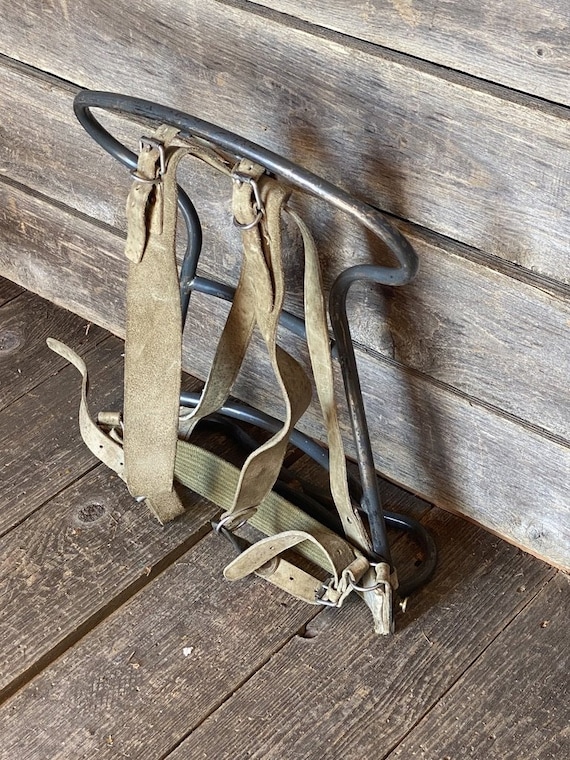 Vintage French Metal Frame Backpack | Etsy