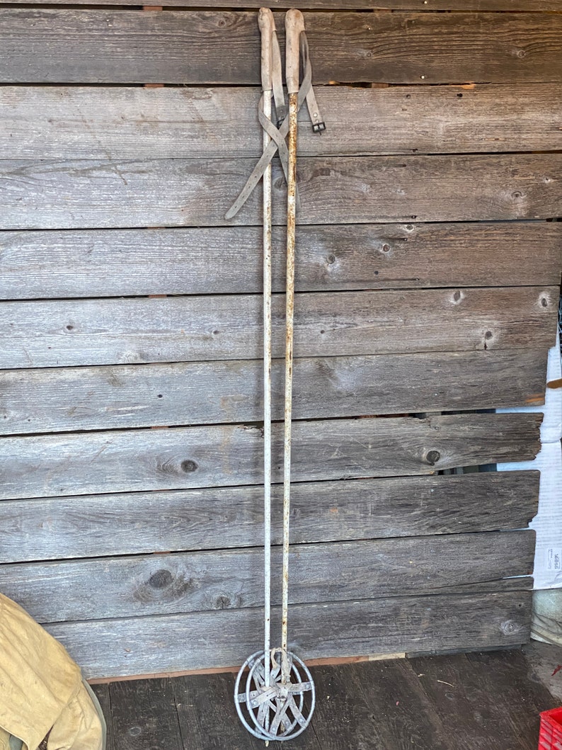 Vintage White Ski Poles US Army - Etsy