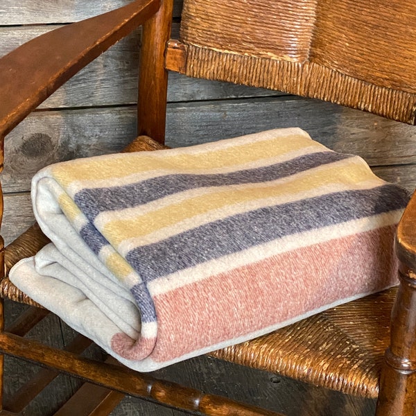 Striped Wool Blanket - Etsy