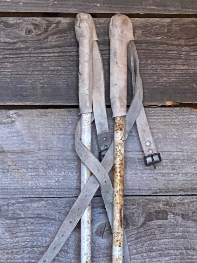 Vintage White Ski Poles US Army - Etsy