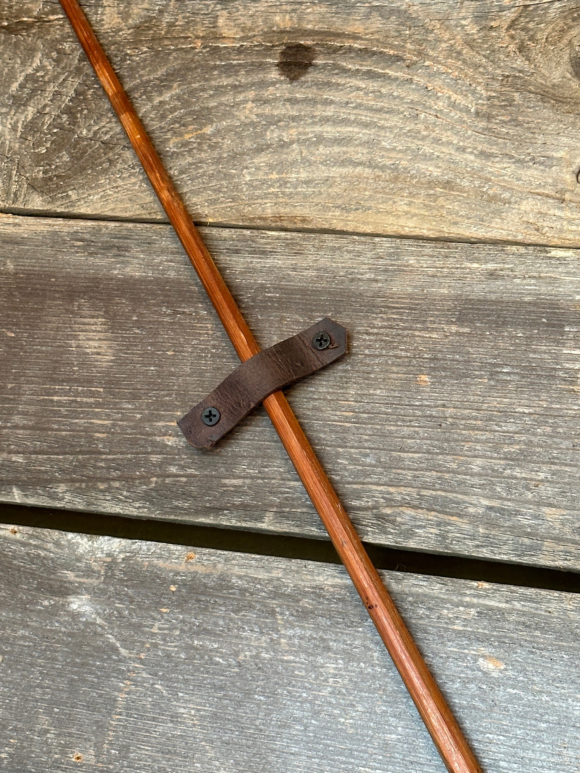 Leather Straps (4" + Screws) for Hanging Fishing Rods or Other Hard-to ...