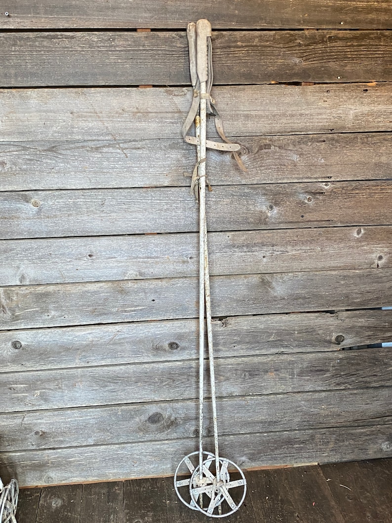 Vintage White Ski Poles US Army - Etsy