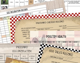 Printable Homestead Log for Raising Chickens, Backyard Chicken Planner ...