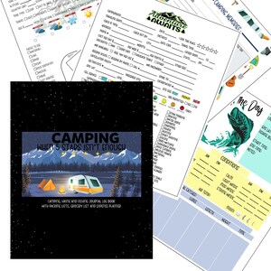 Printable Camping, Hiking and Fishing Journal Logbook - Etsy