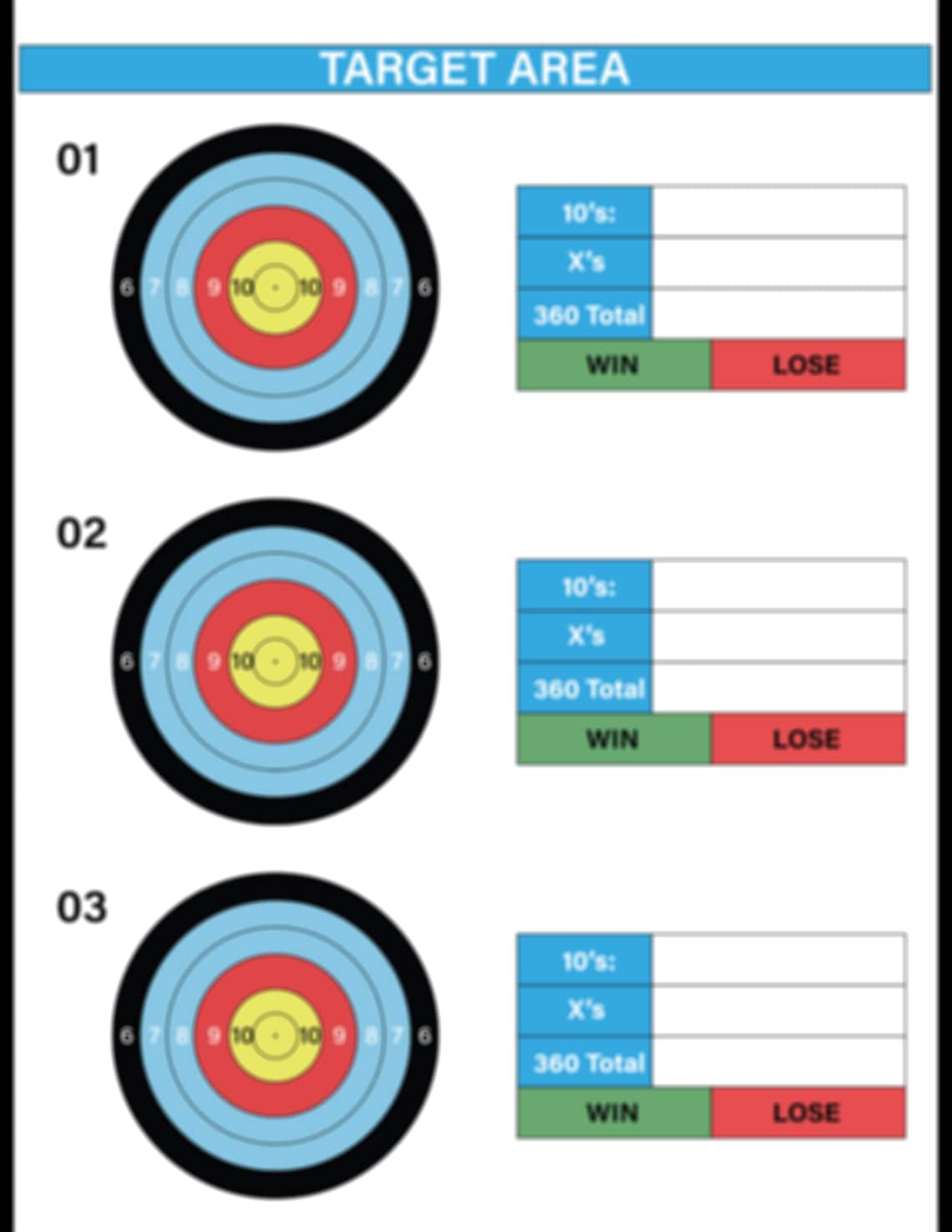 Archery Record Logbook Score Sheet - Etsy