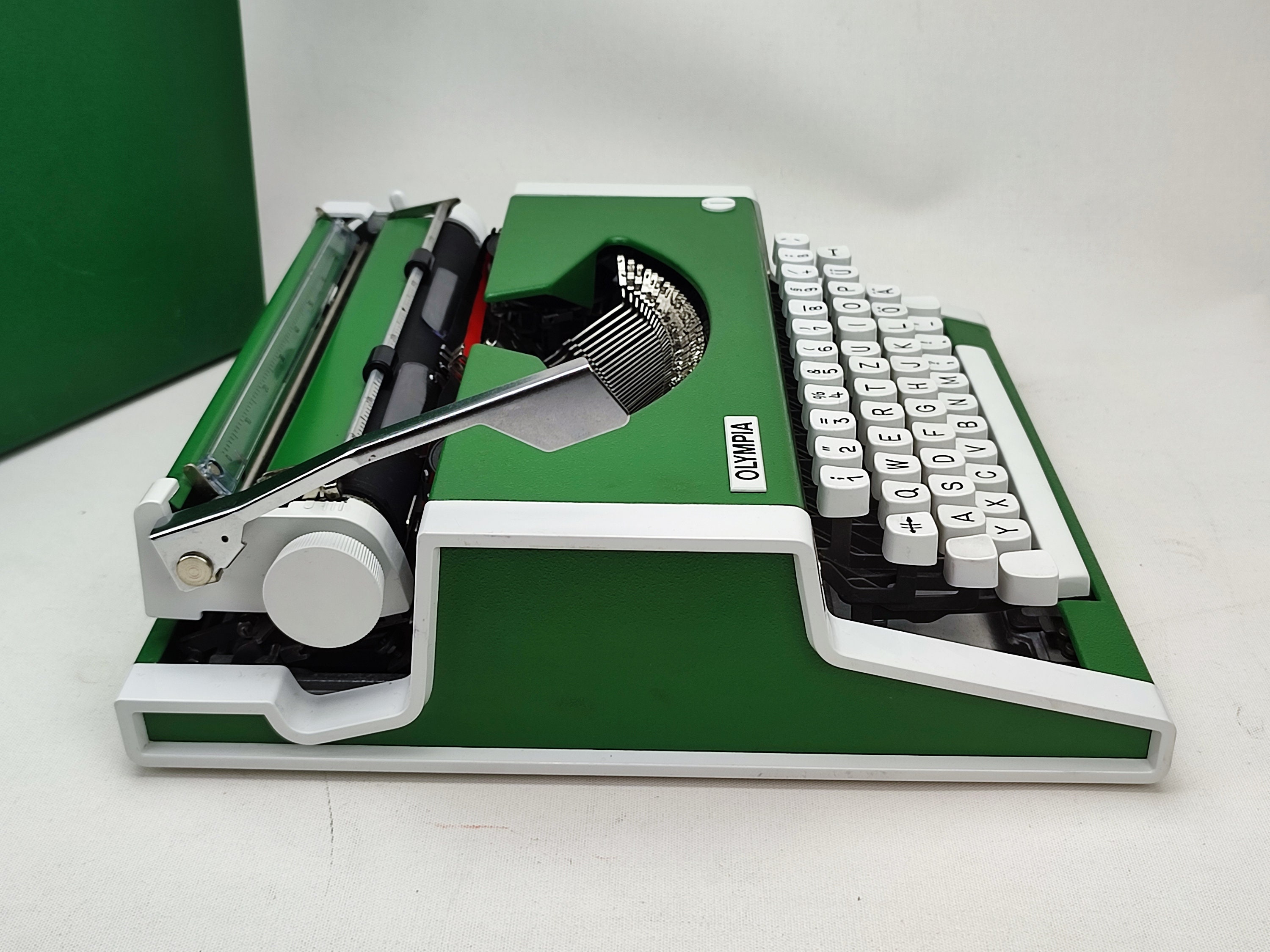 Mint Green Olympia Working Typewriter Clear Font Portable, Vintage ...