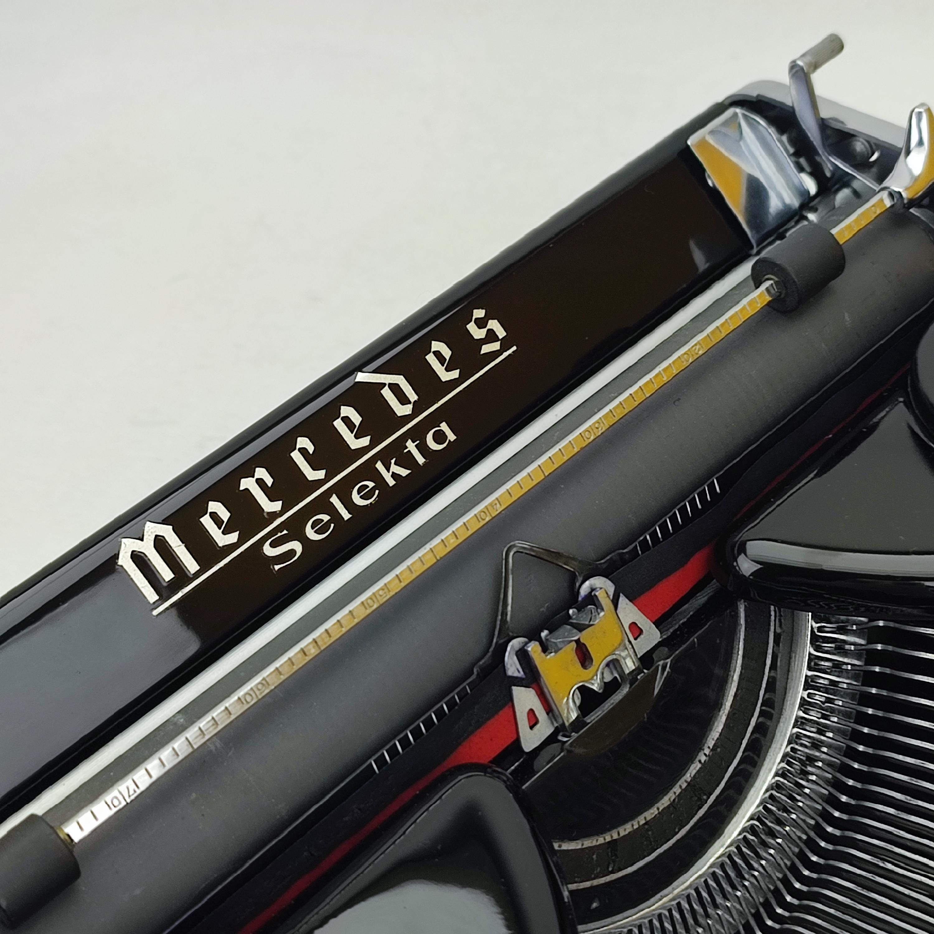 1930s Mercedes Selekta Working Typewriter, Glass Key Antique Typewriter ...