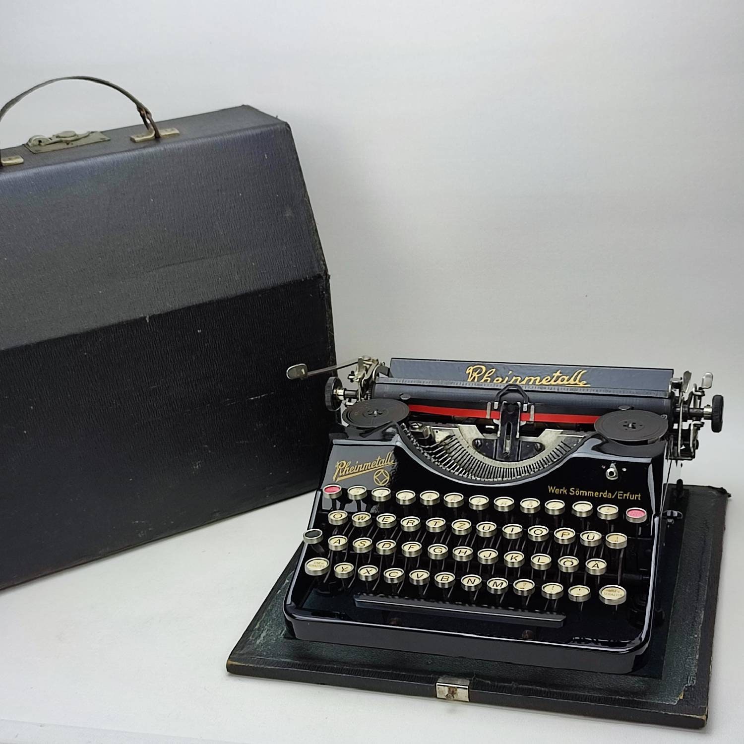 Rheinmetal Working Typewriter With Case, 1933's Portable & Antique ...