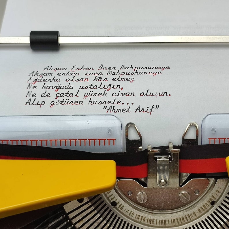 Cursive*! Adler Tippa Working Typewriter,İtalic Font, Writer Poet Gift ...