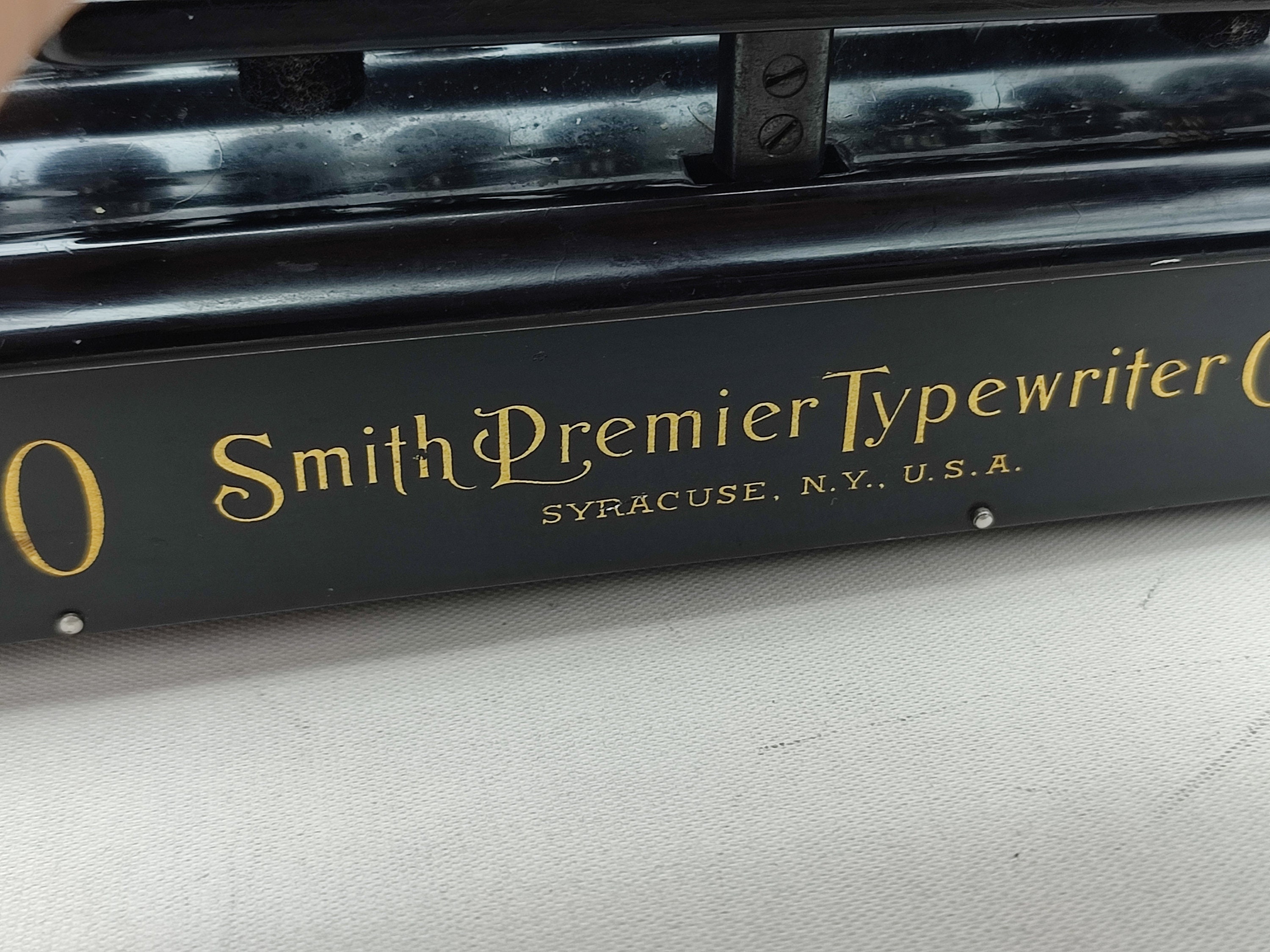 1911s Smith Premier 10A Working Typewriter, Antique Vintage Typewriter ...