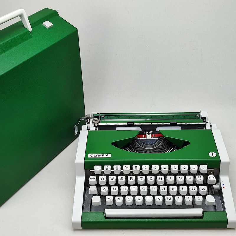 Green Typewriter - Etsy