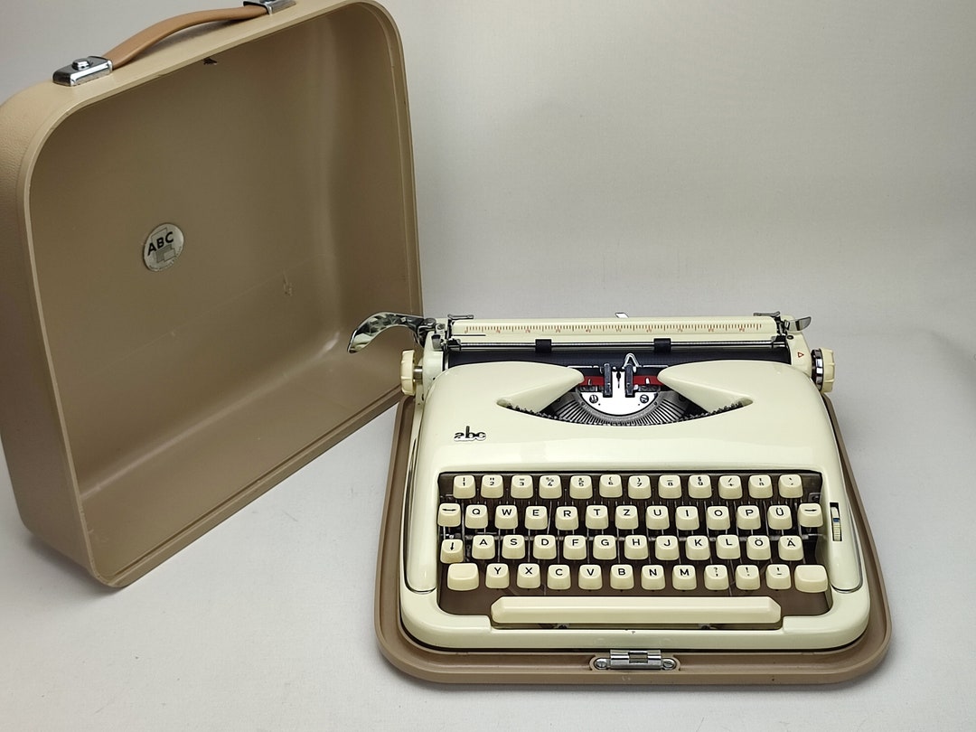 Western Germany ABC Working Typewriter, Strong Antique Typewriter ...