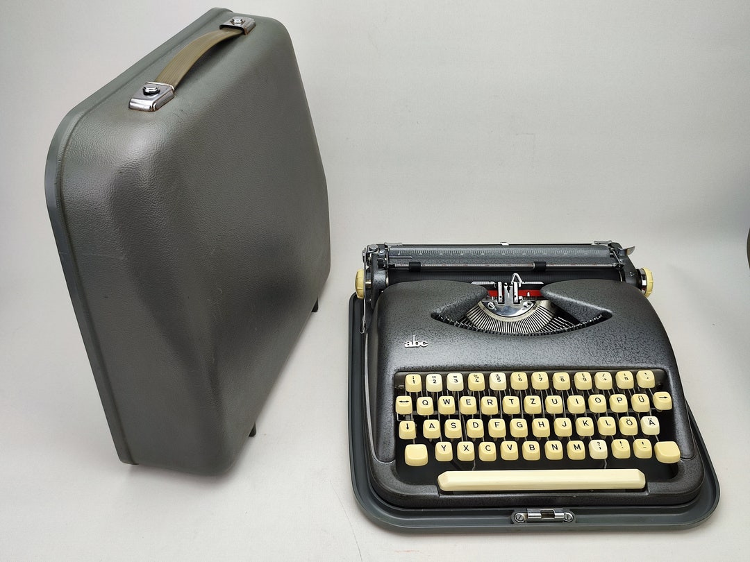 Western Germany ABC Working Typewriter With Case Strong and Portable ...