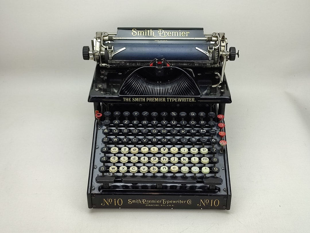 1911s Smith Premier 10A Working Typewriter, Antique Vintage Typewriter ...