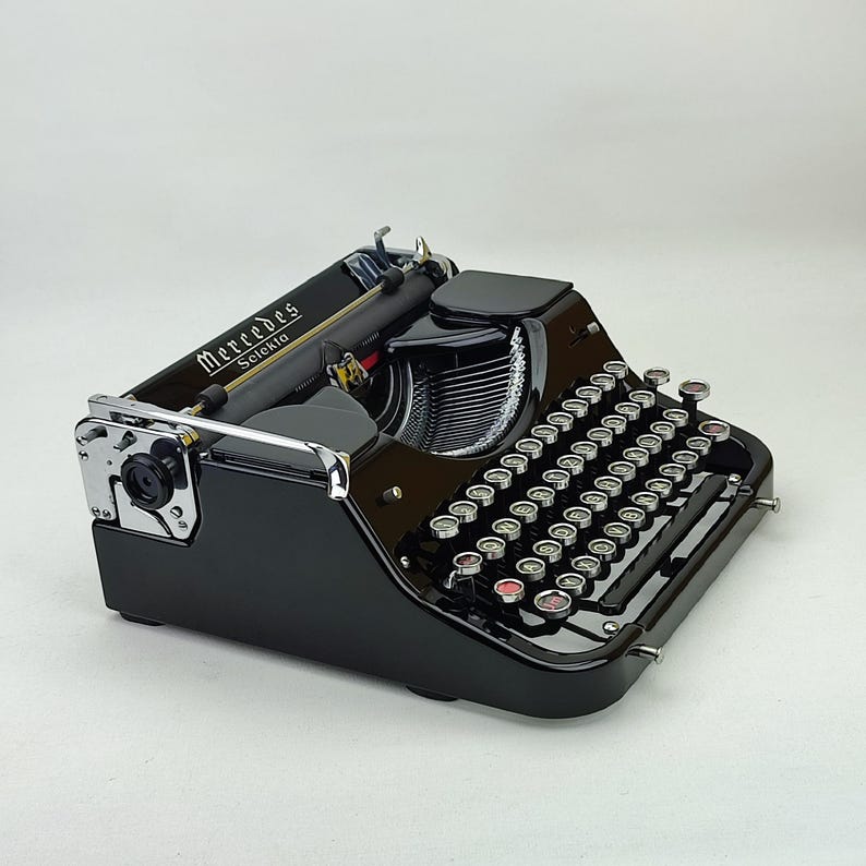 1930s Mercedes Selekta Working Typewriter, Glass Key Antique Typewriter ...