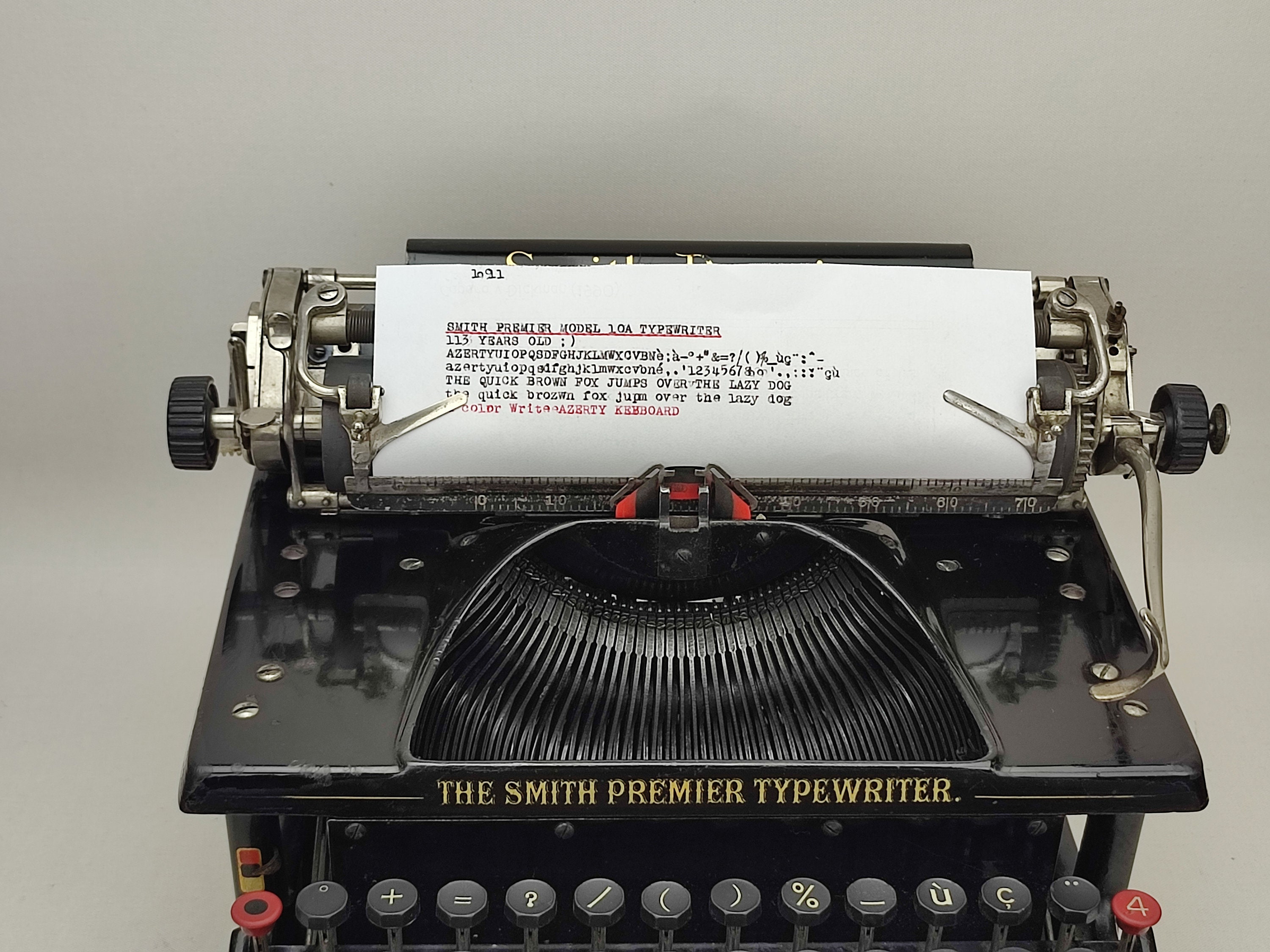 1911s Smith Premier 10A Working Typewriter, Antique Vintage Typewriter ...