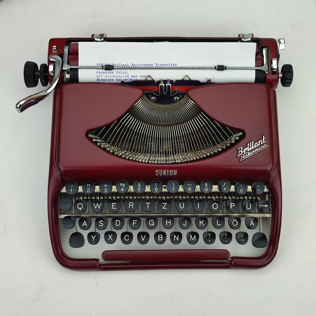 JUNIOR Brillant Neckermann Typewriter, Compact Small Typewriter ...