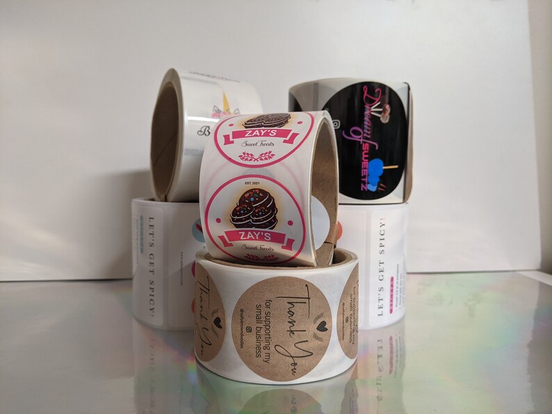 2 Craft Paper Product Labels on Roll With Your Logo. - Etsy