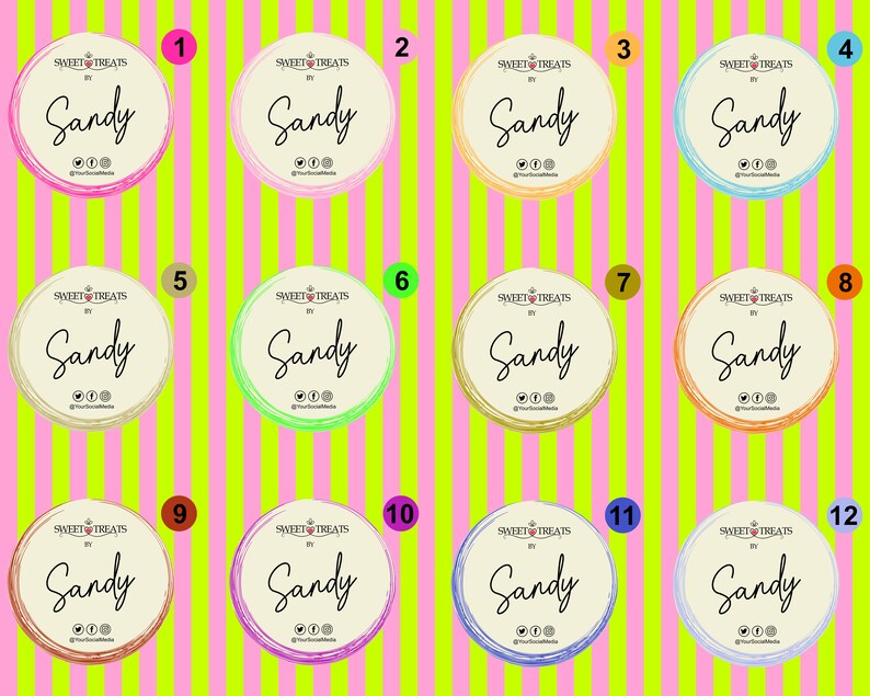 Customizable Sweets Treats Label Logo Bakery Sticker Bakery - Etsy