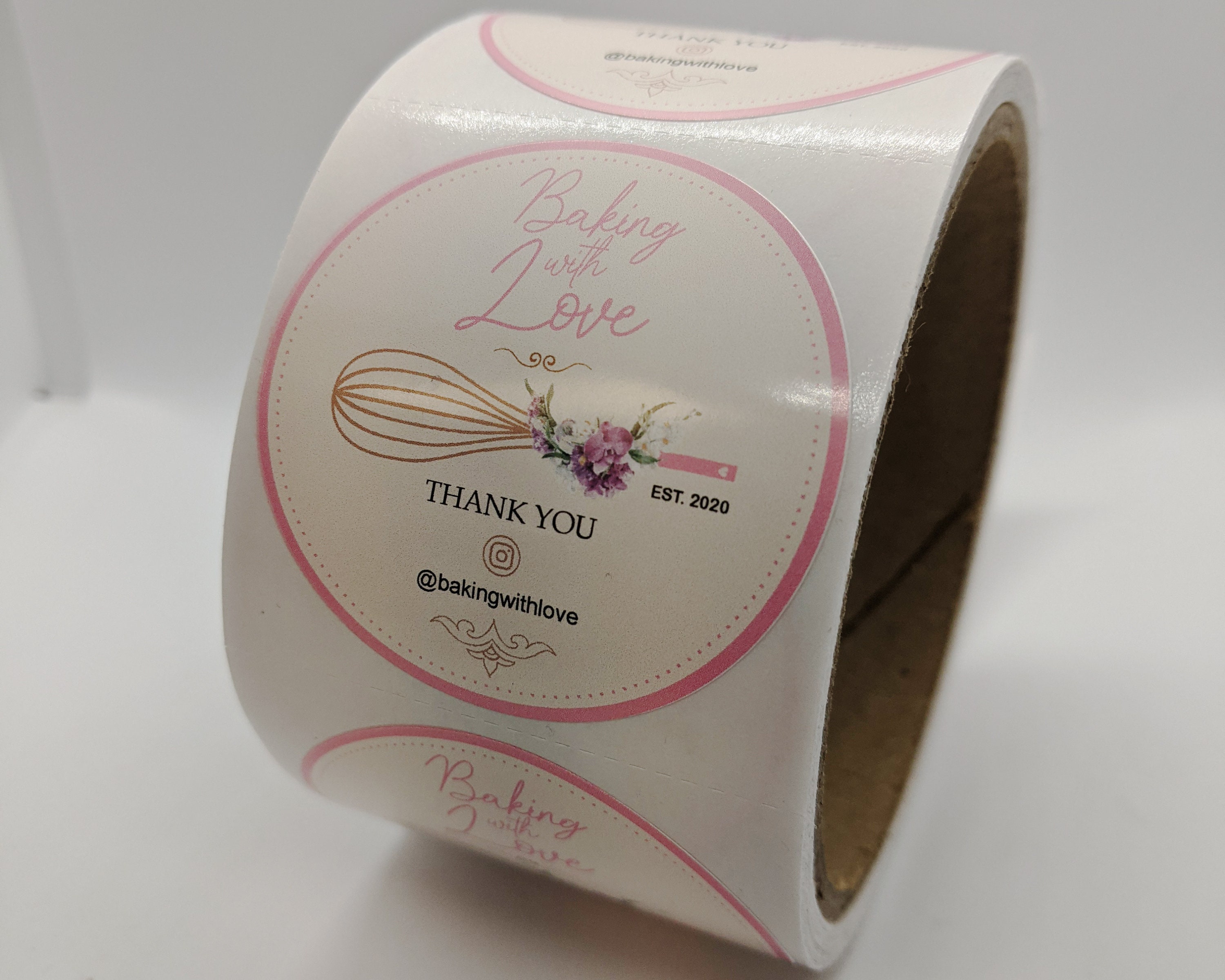 Personalized Logo Stickers: Custom Business Labels on Roll - Etsy