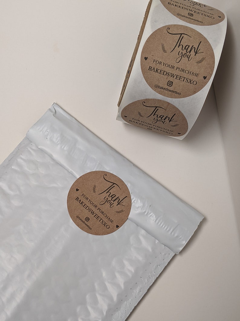 2 Craft Paper Product Labels on Roll With Your Logo. - Etsy