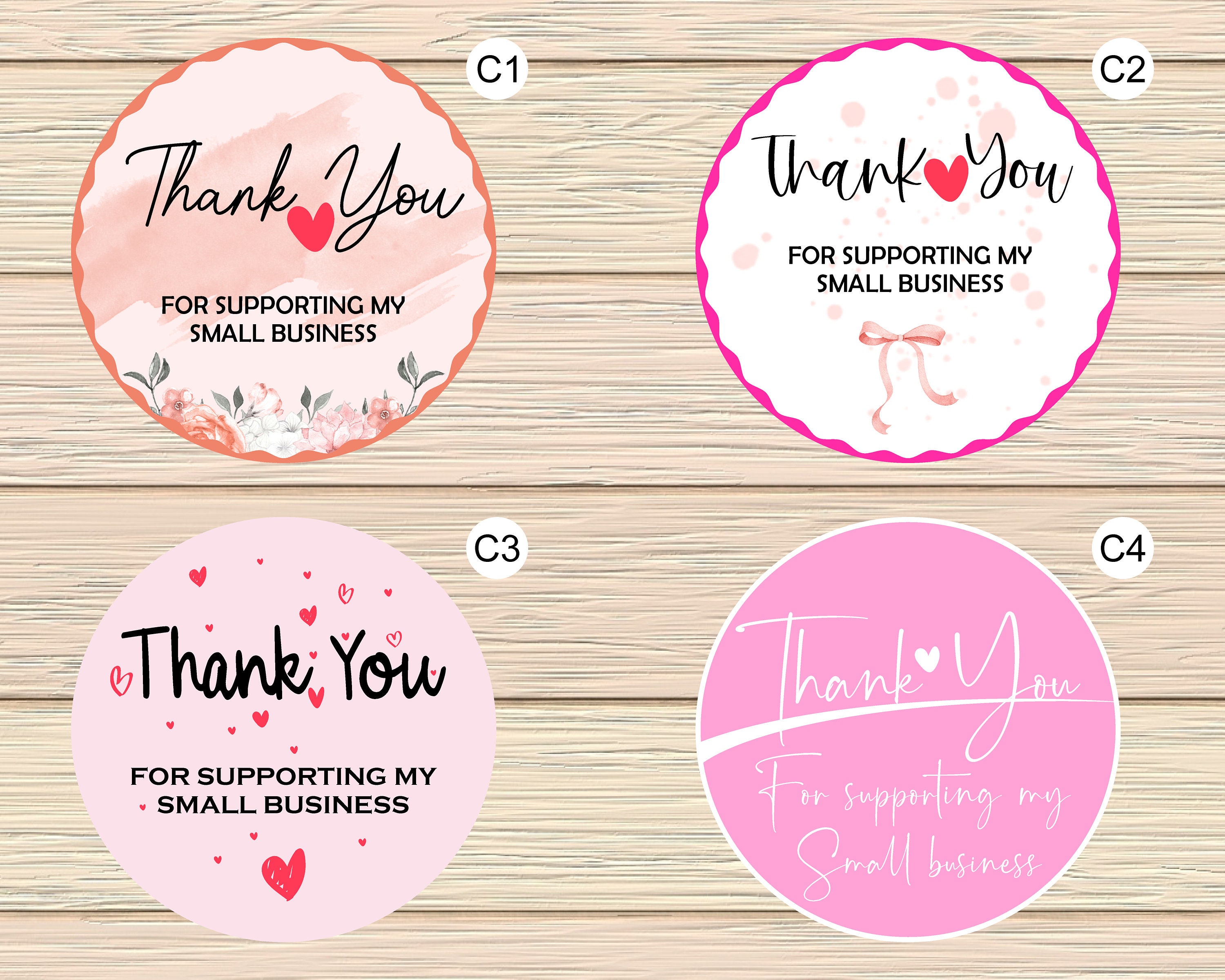 Thank You Stickers Thank You For Supporting My Small | Etsy