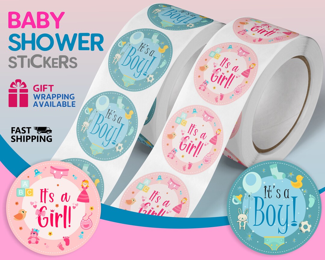 Custom Baby Shower Party Favor Labels, Baby Shower Stickers, Custom ...