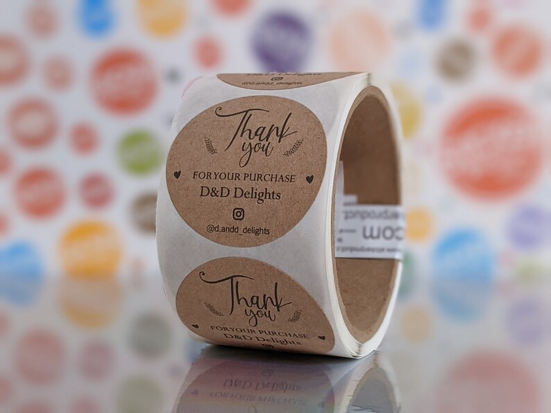 2 Craft Paper Product Labels on Roll With Your Logo. - Etsy