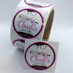 Whisk Bakery Logo, Bakery Sticker, Custom Stickers, Cookie Sticker ...