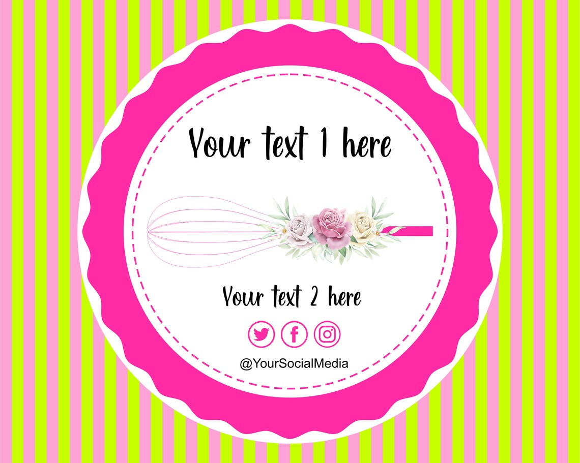 Custom Labels Custom Logo Label Bakery Sticker Bakery - Etsy