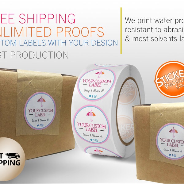 Custom Logo Stickers - Etsy