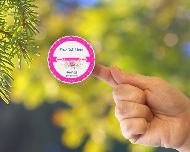 Custom Rolling Pin Label Logo Bakery Sticker Bakery Label | Etsy