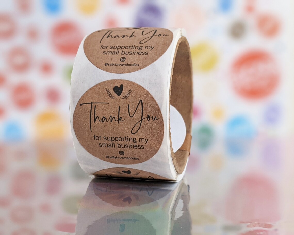 2 Craft Paper Product Labels on Roll With Your Logo. - Etsy