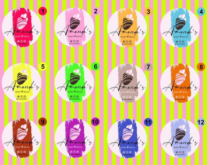 Chocolate Strawberry Logo Labels Strawberry Chocolate Bakery | Etsy