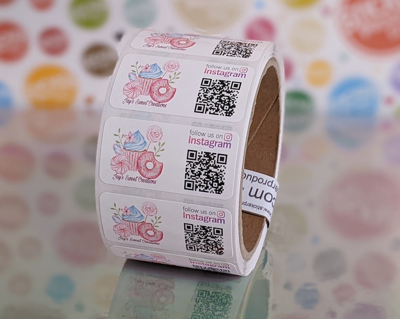 QR Code Social Media Stickers QR Code Thank You Labels Thank - Etsy