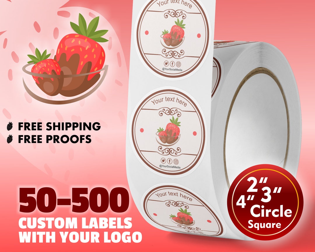 Personalized Logo Stickers: Custom Business Labels on Roll - Etsy