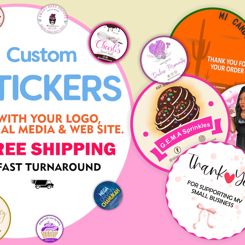 Cake Box Stickers - Etsy