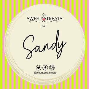 Customizable Sweets Treats Label Logo, Bakery Sticker, Bakery Label ...