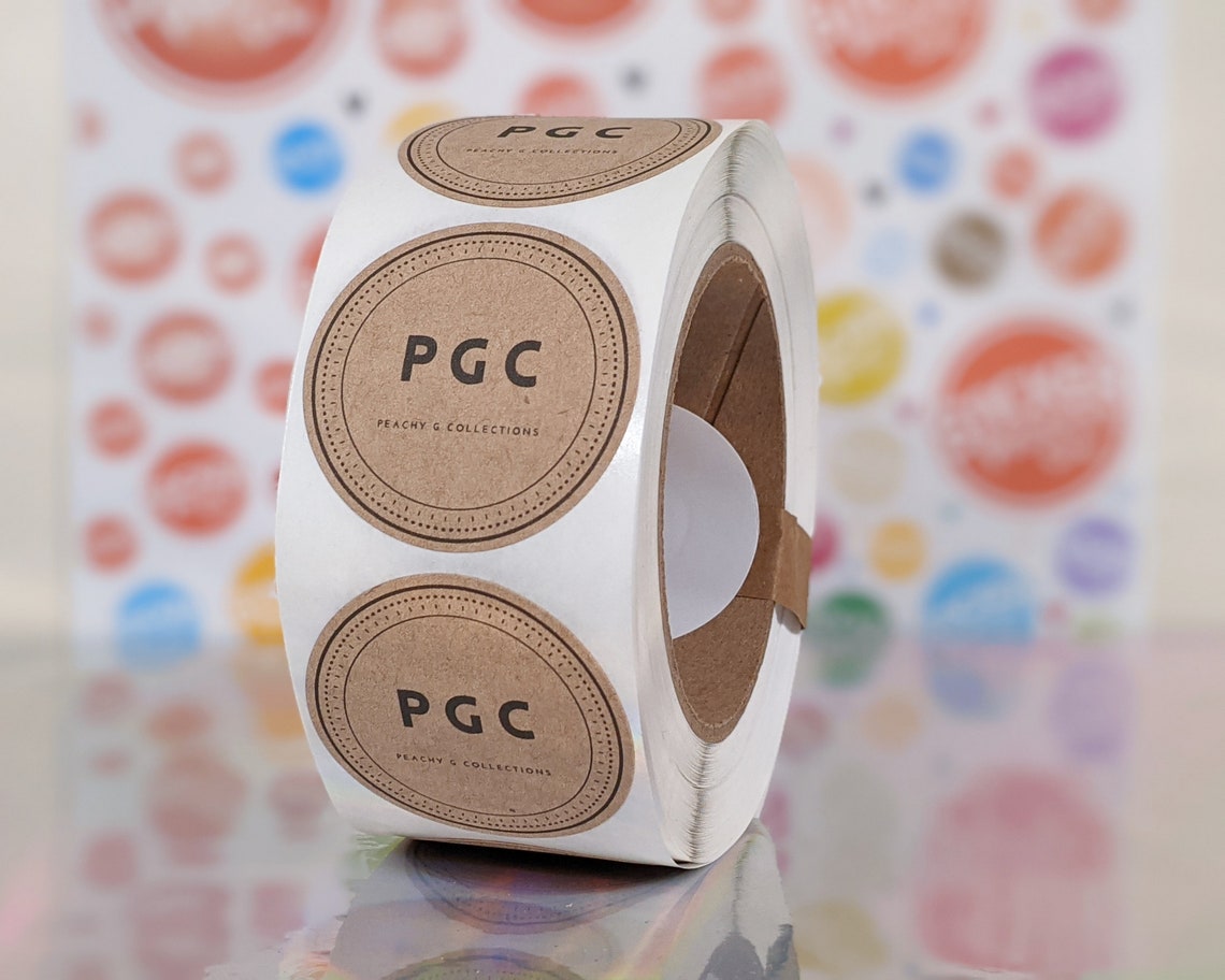 2 Craft Paper Product Labels on Roll With Your Logo. - Etsy