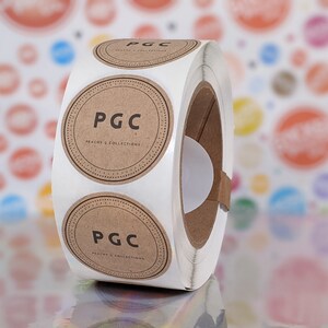 2" Craft Paper Product Labels on Roll With Your Logo. Seamless Look for ...