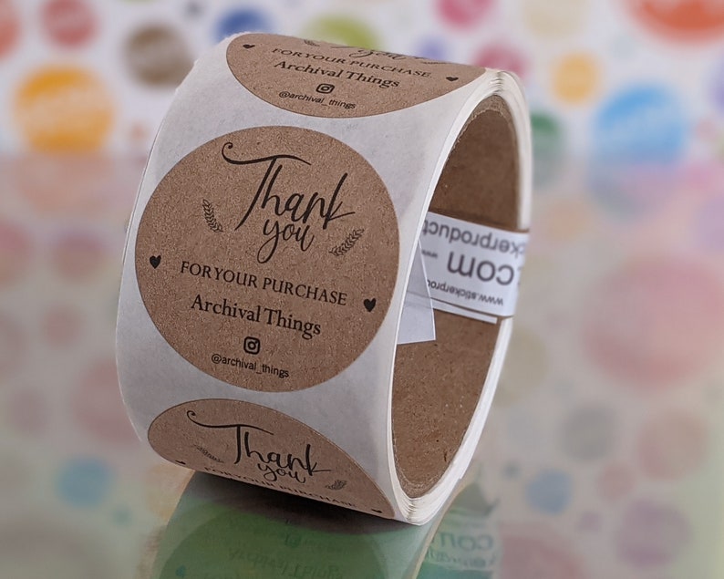 2 Craft Paper Product Labels on Roll With Your Logo. - Etsy