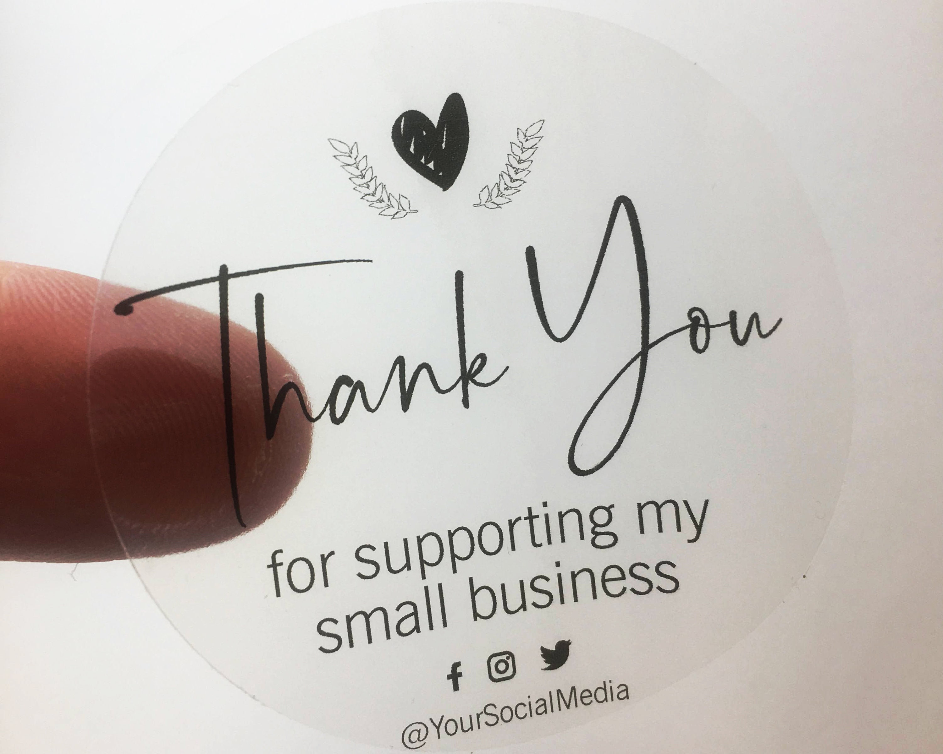 Clear Circle Labels With Your Logo Custom Clear Labels on a - Etsy