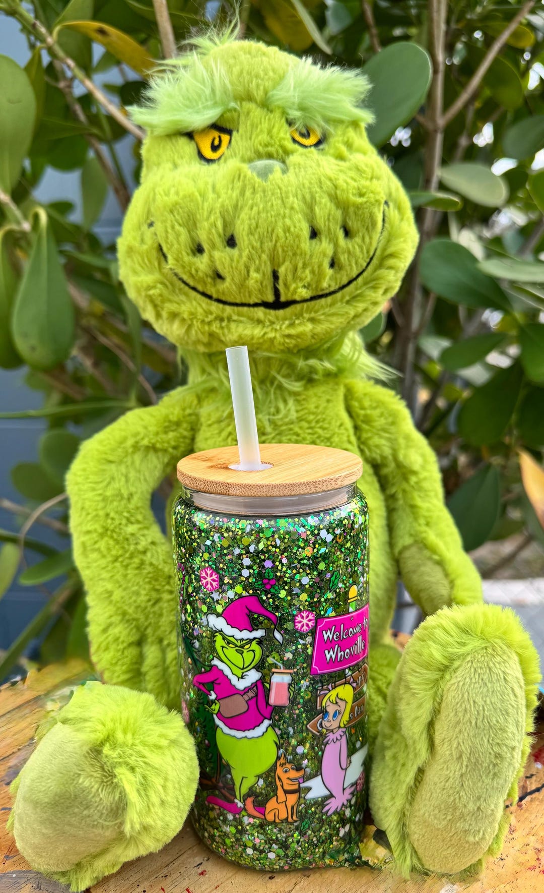 Grinch Snow Globe Cup, Mr Grinch, 16 Oz Cup, Grinchy on the Inside ...