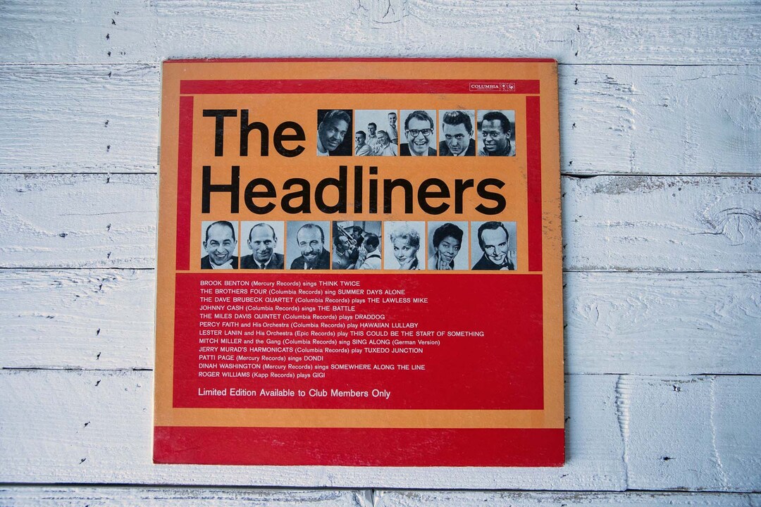 Vinyle vintage The Headliners Columbia Records - Etsy France