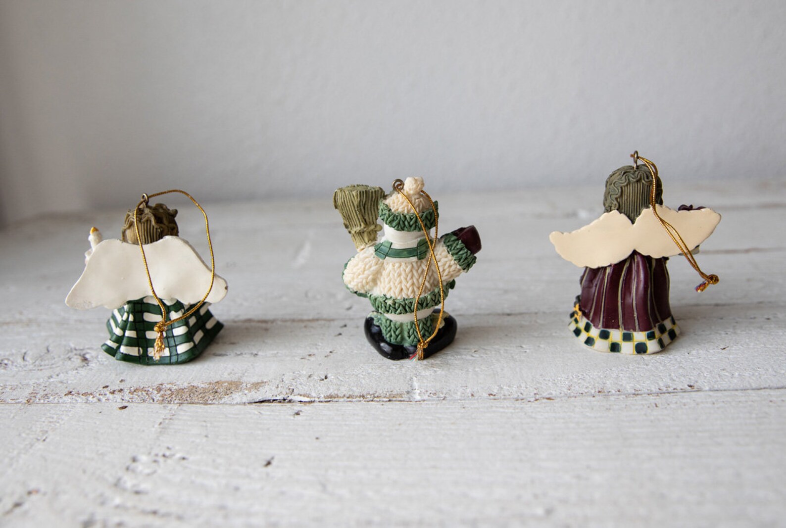 Christmas Ornaments, 2 Angels and a Snowman - Etsy
