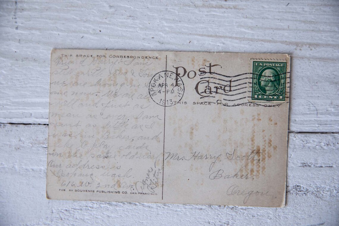 George Washington One Cent Stamp on Postcard - Etsy